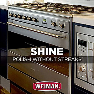 Weiman Stainless Steel Cleaner and Polish Trigger Spray - Protects Against Fingerprints and Leaves a Streak-less Shine - 12 Ounce