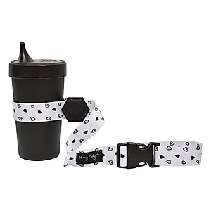 Sippy Cup Straps for Baby Bottle Toy Leash 2 Pack for Stroller High Chair Strap (Hearts/Rainbow)