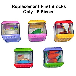 Replacement Parts for Gobble 'n Go Hippo M6594 - Pack of 5 Baby's First Blocks
