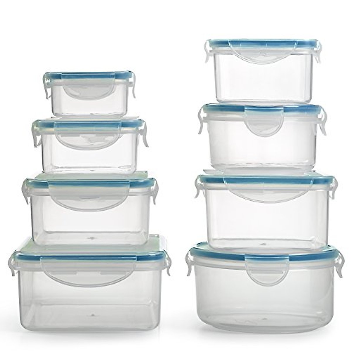 Plastic Food Storage Containers with Lids for use in Freezer Safe Food Storage Container Set and Large Food Storage Containers with Lids (16 piece Food Containers)