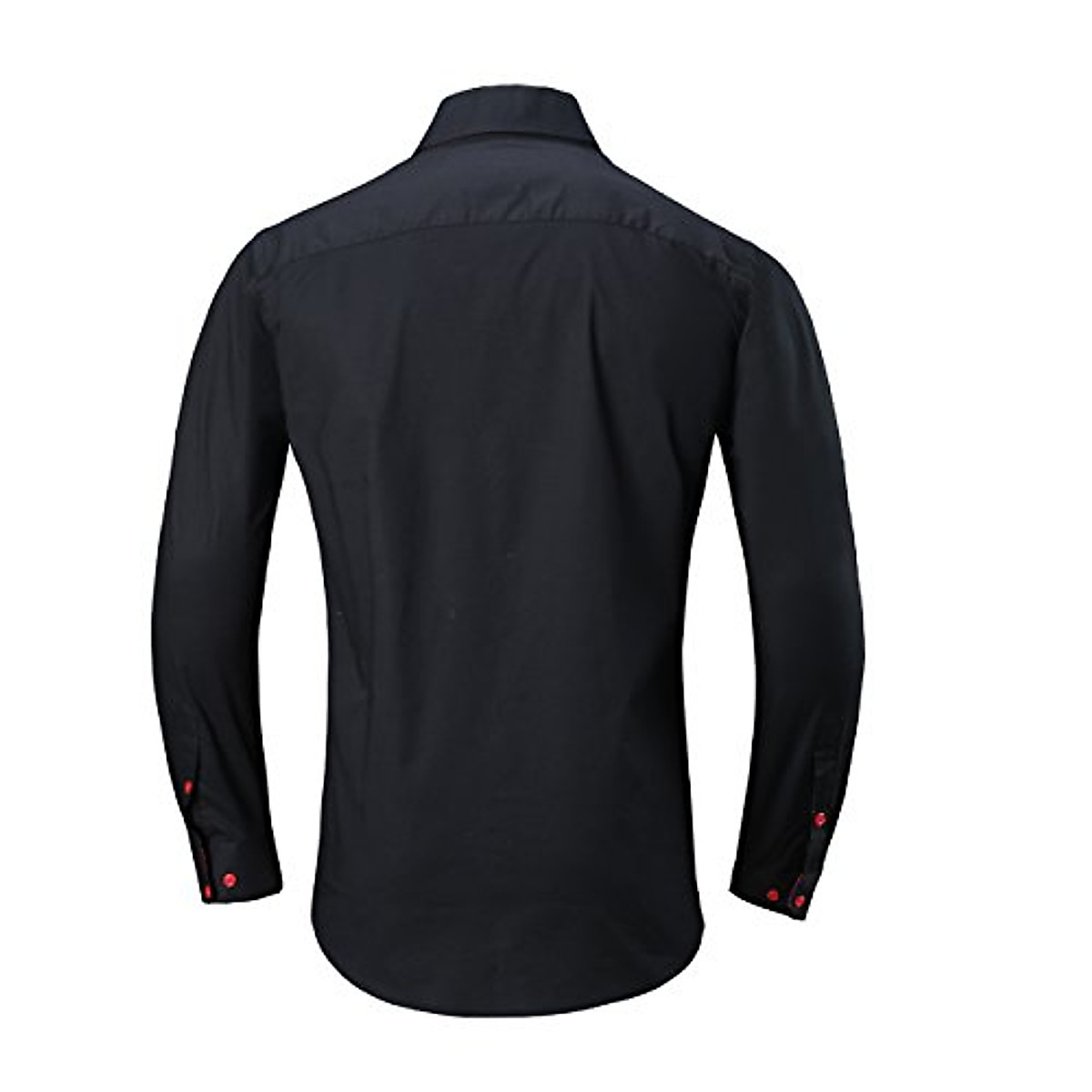 Alex Vando Mens Dress Shirts Regular Fit Long Sleeve Stretch Business Dress Shirts for Men,Black,X Large