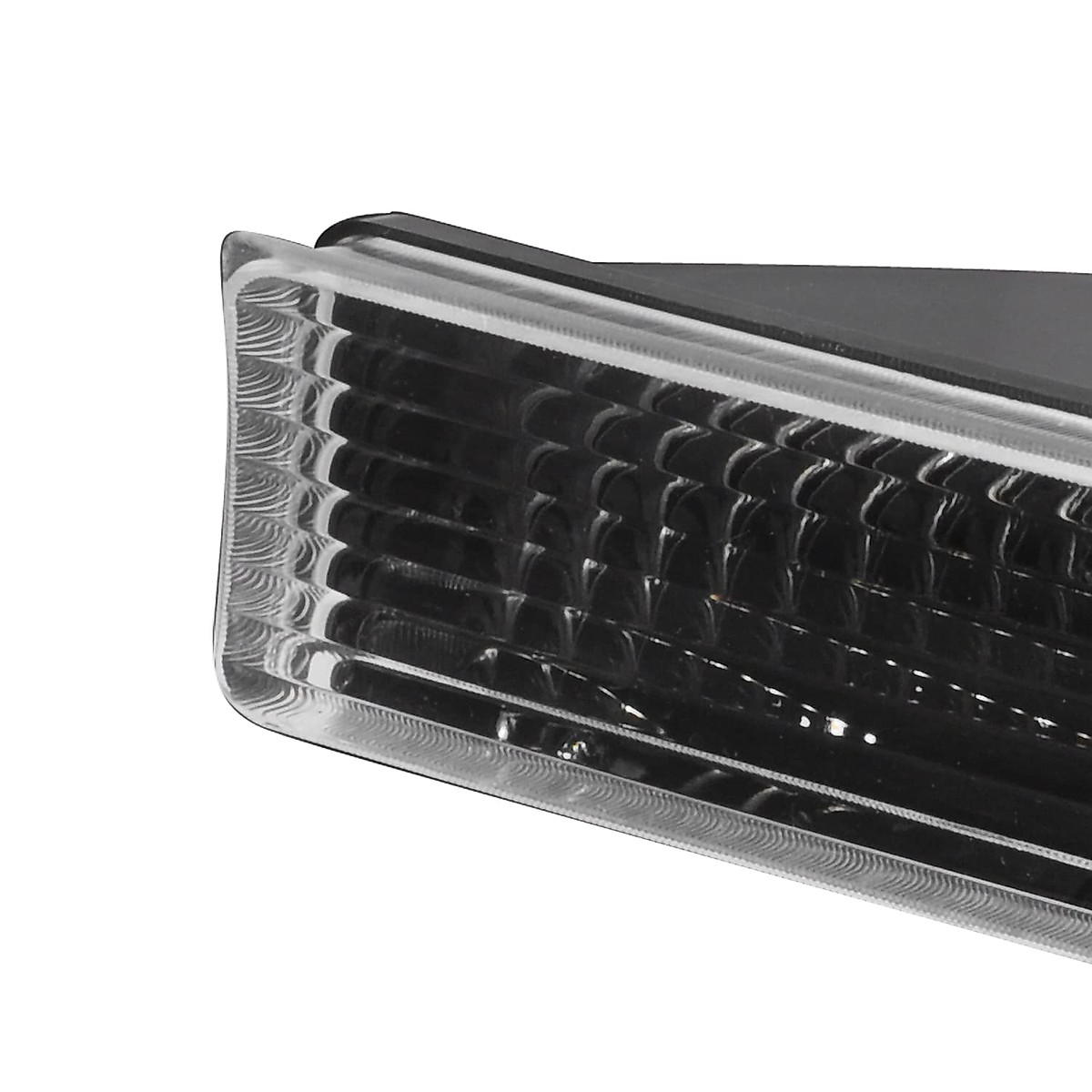 SPEC-D TUNING Black Housing Clear Lens Bumper Corner Lights Compatible with 1999-2004 Ford F250 F350 F450 F550, 2000-2005 Excursion, L+R Pair Assembly