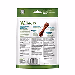 WHIMZEES Natural Grain Free Daily Dental Dog Treats, Brushzees, Extra Small, Bag of 28