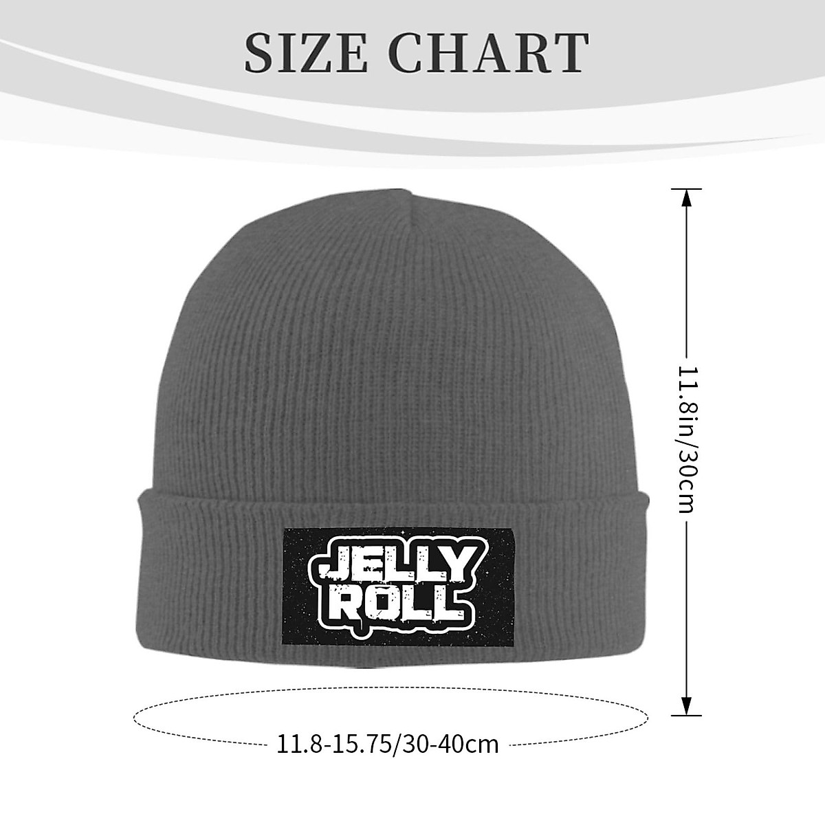Jelly Rapper Singer Roll Beanies for Men&#039;s Womens Teens - Casual Unisex Aldult Cuffed Skull Knit Hat Knitted Winter Hat Classic Breathable Sleep Hats for Workout Gaming Deep Heather