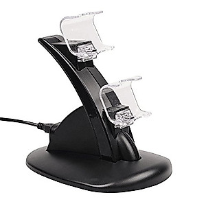 PS4 Controller Charger, Dual USB Fast Charger Charging Station Stand for Sony PlayStation 4/PS4/PS4 Pro/PS4 Slim Controller