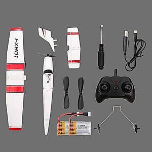 GoolRC FX801 RC Airplane, 2.4GHz 2CH Remote Control Airplane, EPP Foam RC Plane, Fixed Wing RC Aircraft, Easy to Fly RC Glider Toys for Kids, Boys and Beginners with 2 Batteries