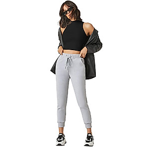 Verdusa Women's Casual High Neck Sleeveless Solid Crop Halter Tank Top Black XL