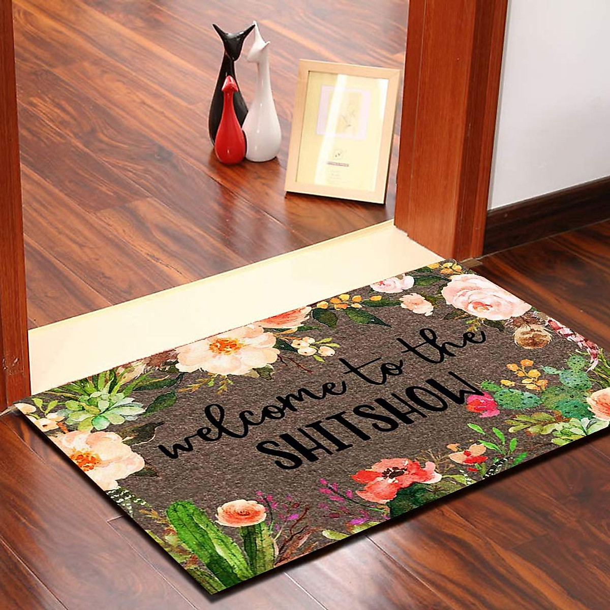 MOMOBO Funny Doormat Custom Indoor Doormat -Welcome Doormat Home and Office Decorative Entry Rug Garden/Kitchen/Bedroom Mat Non-Slip Rubber 23.6 x15.7 Inch