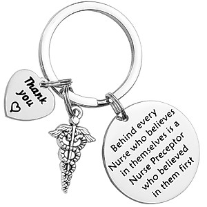 Hutimy Nurse Instructor Gift Keychains Nurse Preceptor Thank You Jewelry Nursing Instructor Appreciation Gifts Nursing Preceptor Keychain