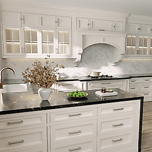 homdiy 10 Pack 5 Inch Brushed Nickel Cabinet Pulls Cabinet Handles Square Door Handles Modern Dresser Drawer Stainless Steel Hardware