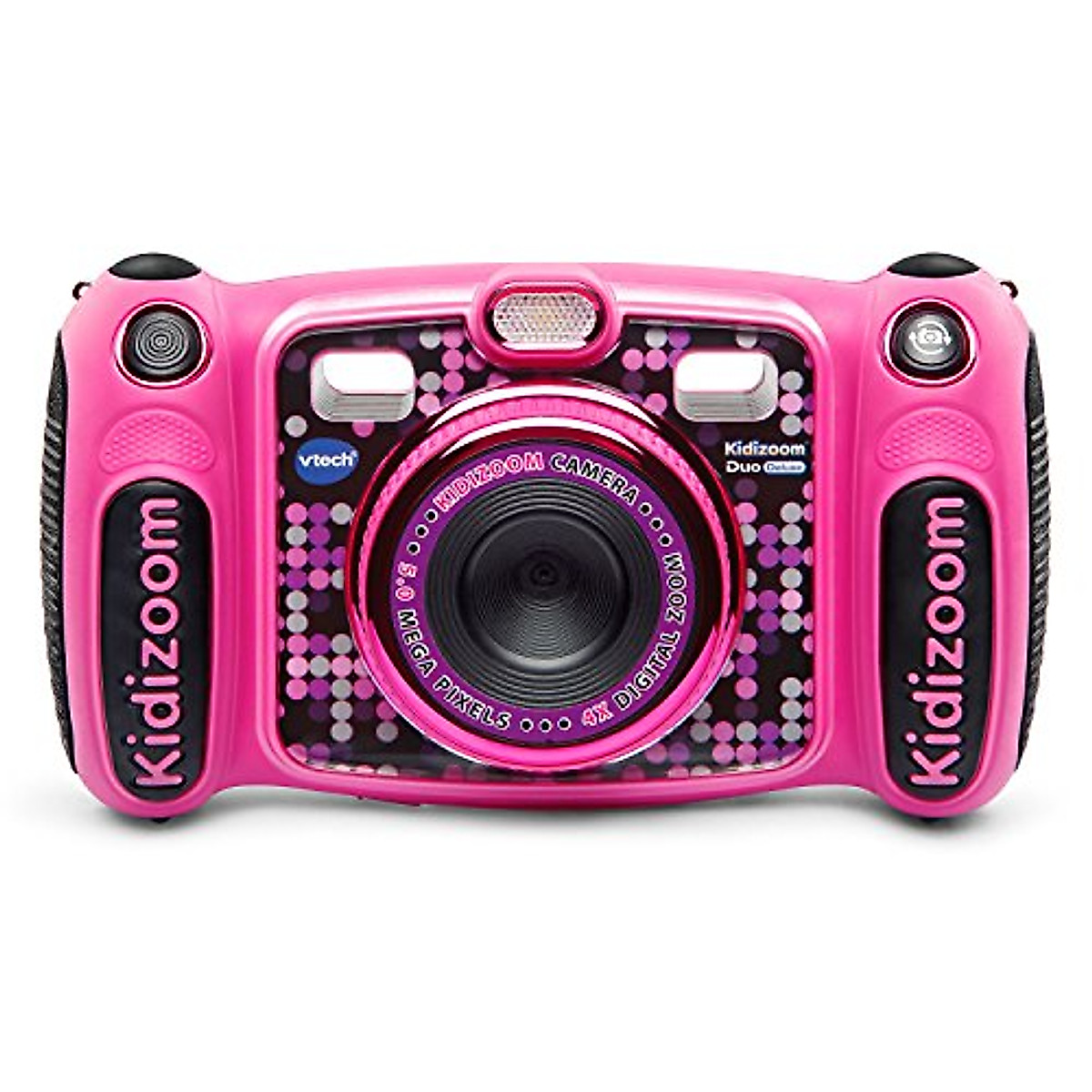 VTech Kidizoom Duo 5.0 Deluxe Digital Selfie Camera with MP3 Player and Headphones, Pink