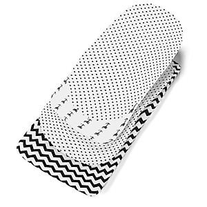 Bassinet Bed Sheets – Bassinet Fitted Sheets 4 Pack – 100% Jersey Knit Cotton Cradle Sheets – Bassinet Bedding for Standard Size Oval or Rectangular Bassinet Pads – Bassinet Sheet for Boy & Girl