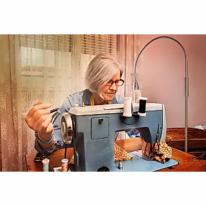 daylight24 402051-07 Natural Daylight Battery Operated Cordless Floor Lamp, Antique Brass