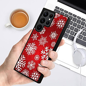 DJSOK Compatible with Samsung Galaxy S23 Ultra Case,Christmas Snowflakes Y6 for Girl Men Drop Protection Pattern with Soft TPU Bumper Case for Samsung Galaxy S23 Ultra