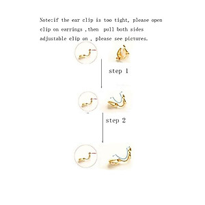 Simulated Pearl Clip Earrings No Pierced Charm Jewelry Silver/Gold Plated 8mm&12mm Pearl (8mm silver plated)