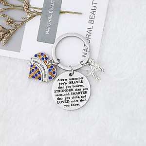 WSNANG SGRho Sorority Gift You are Braver Than You Think Keychain Greek Sorority Jewelry (SGR Always KC)