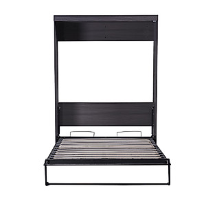 YOPTO Full Size Murphy Bed with 1 Wardrobe and 3 Drawers,Storage-Bed,can be Folded into a Cabinet,No Spring Box Needed,Bedroom Furniture for Children,Teens,Adults,Gray