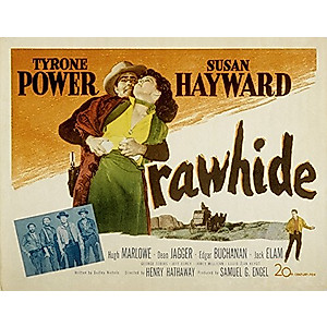 Posterazzi Rawhide Tyrone Power Susan Hayward 1951 Tm And Copyright (C) 20Th Century Fox Film All Rights Reserved. Movie Masterprint Poster Print, (28 x 22)