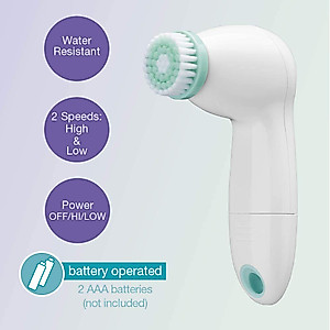 True Glow by Conair Battery Operated Facial Cleansing Brush