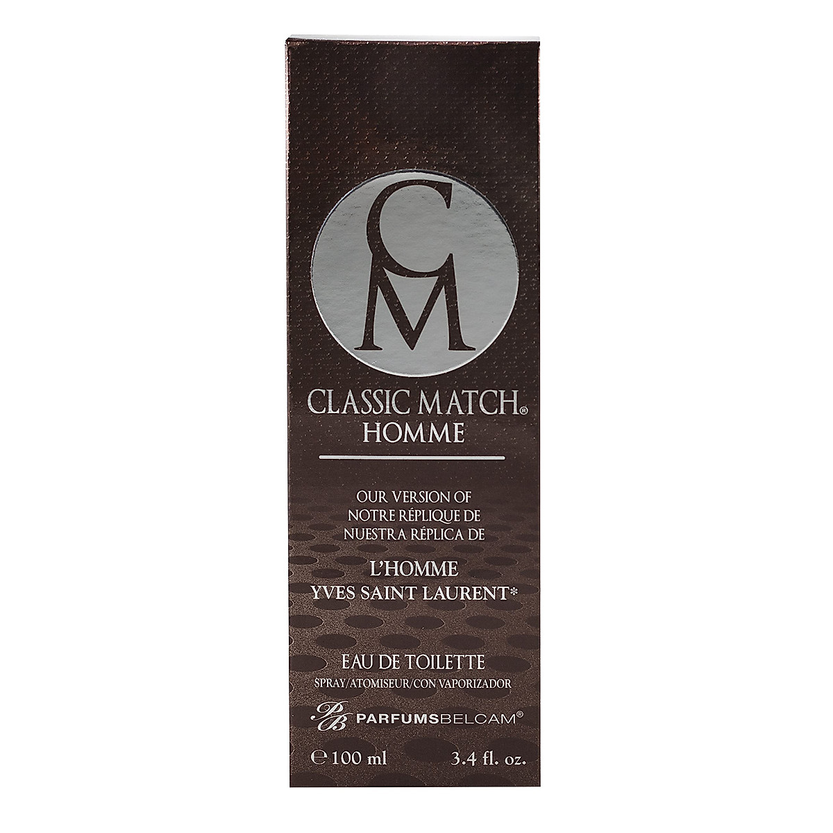 Parfums Belcam Classic Match Homme, our version of a Prestige Designer Eau de Toilette Spray, 100 ml