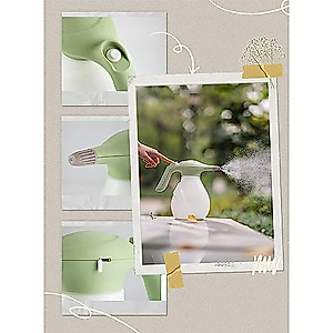 SHAELPII 0.5 Gallon Electric Spray Bottle Battery Plant Mister Automatic Sprayer Continuous Powered Pump Water Can Garden Weed Indoor/Outdoor Lawn Portable Adjustable Nozzle Clean Fertilizer (Green)