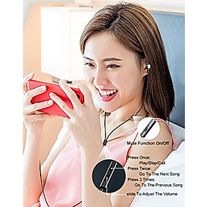 Wired Earbuds with Microphone,3.5MM in-Ear Earphone Noise Isolated&Volume Control for Sports Running Workout Compatible for Laptop & Desktop Computers, Game Players and Other Audio Players 8.2FT