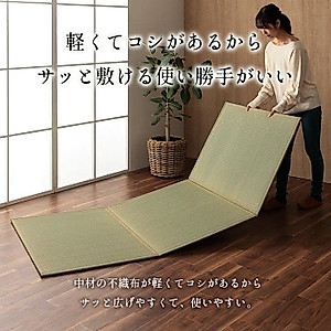 IKEHIKO Japanese Traditional Igusa (Rush grass) Tatami Mattress, Small Full XL. Made in Japan