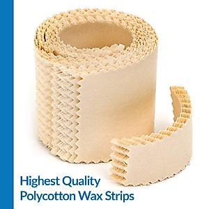 MOOM Waxing Hair Removal Strips for Men Polycotton, Specially Engineered for Maximum Hair Removal – Perfect for Back, Chest & Body Hair Wax (48 Count) 1 Pack