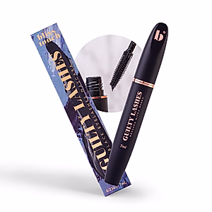 Bliss Touch - Guilty Lashes Mascara Black Volume and Length, Black Mascara with Silicone Brush, Eye Makeup with Argan Oil, Aloe Vera, and Vitamin E