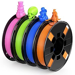 ENTINA 4 Colors PLA 3D Printer Filament for Tina 2, Dimensional Accuracy +/- 0.02mm, 1.75MM 200G 3D Printer Filament Bundle for 3D Printers
