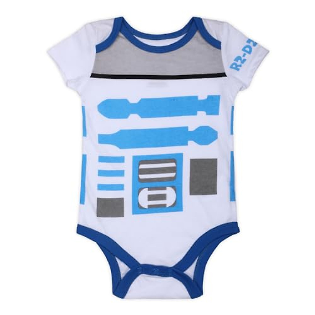STAR WARS Boys’ Roleplay Short Sleeve Bodysuit for Newborn and Infant – White or Brown or Black