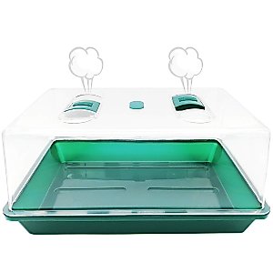 Propagator with Humidity Vents Domes,Heavy Duty Growing Tray Mini Greenhouse for Seedlings,Clones