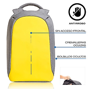 XDDesign Bobby Compact Anti-Theft Laptop USB Backpack Yellow (Unisex Bag)