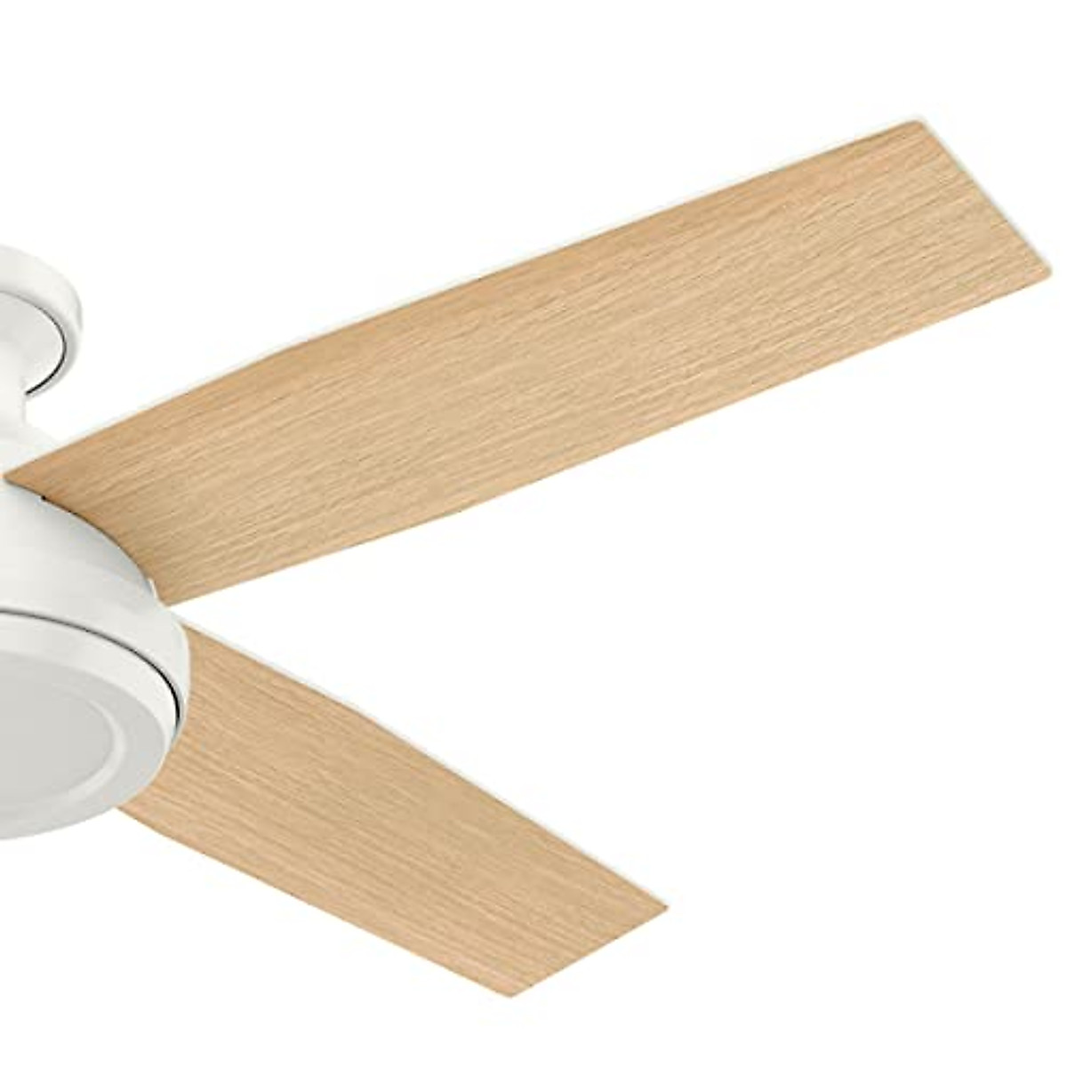 Hunter Fan Company 59248 Dempsey Indoor Low Profile Ceiling Fan with Remote Control, 52", Fresh White Finish