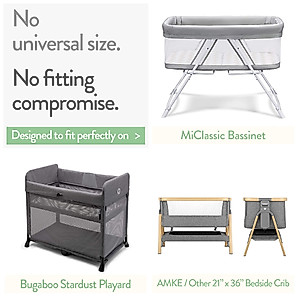 Bassinet Fitted Sheets Compatible with MiClassic Bassinet – Fits 20 x 35 Bedside Sleeper Mattress Perfectly – No-Bunching – Snuggly Soft Breathable Jersey Cotton – 2 Pack