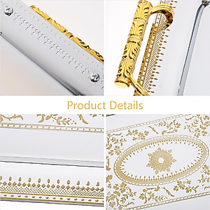 Zerodeko 1Pc Retro Fruit Tray European Style Tray Food Plate Double Handle Tray for Hotel Home Buffet