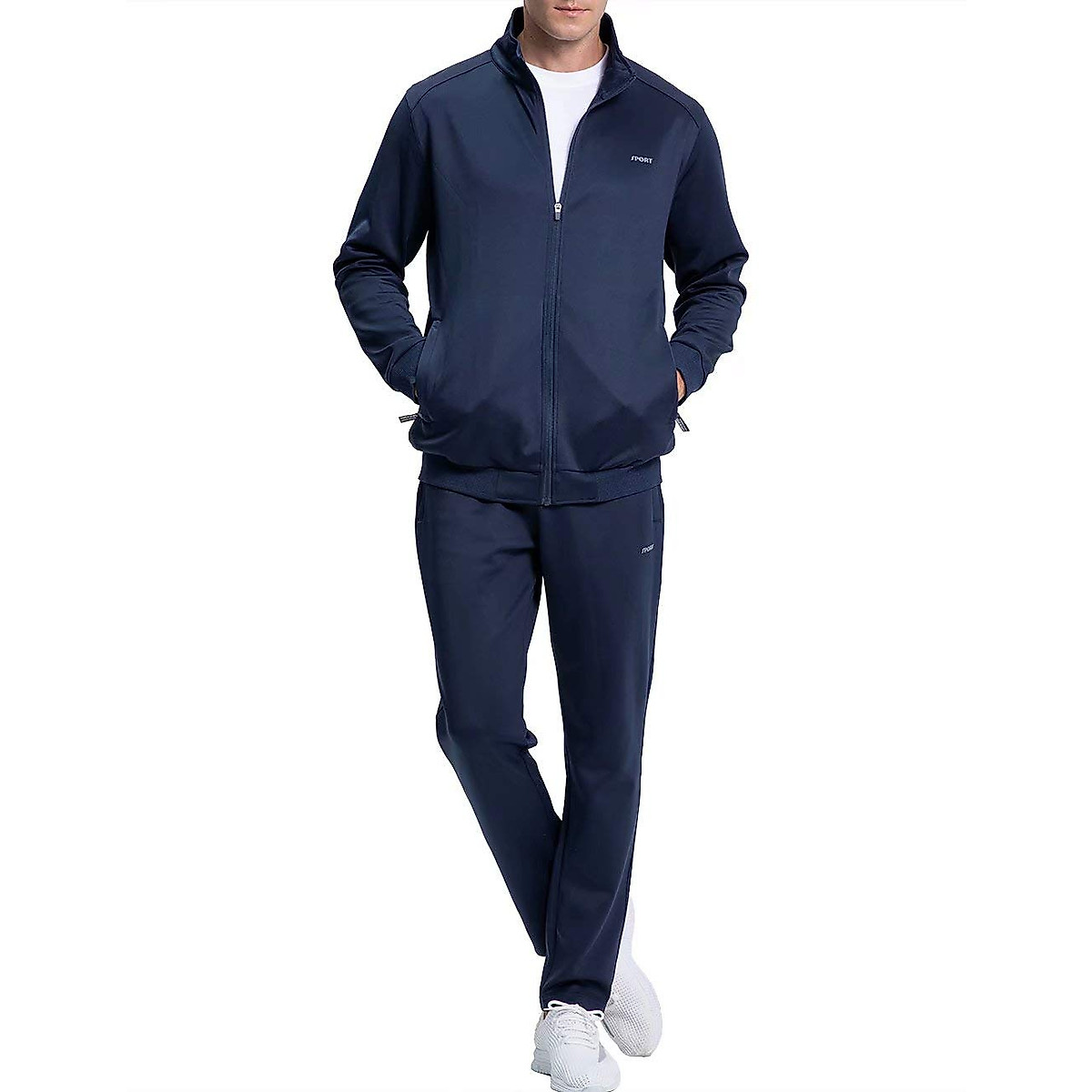 MAGCOMSEN Sweatsuit for Men Big and Tall Gym Suits Running Sets 2 Piece Sports Jackets Sports Pants Sets Workout Sets Jogger Suits Casual Suits
