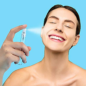 SAVITA 5PCS 10ml Clear Spray Bottle Refillable Perfume Atomizer Small Fine Mist Empty Glass Liquid Containers for Essential Oils, Perfumes Personal Beauty Care