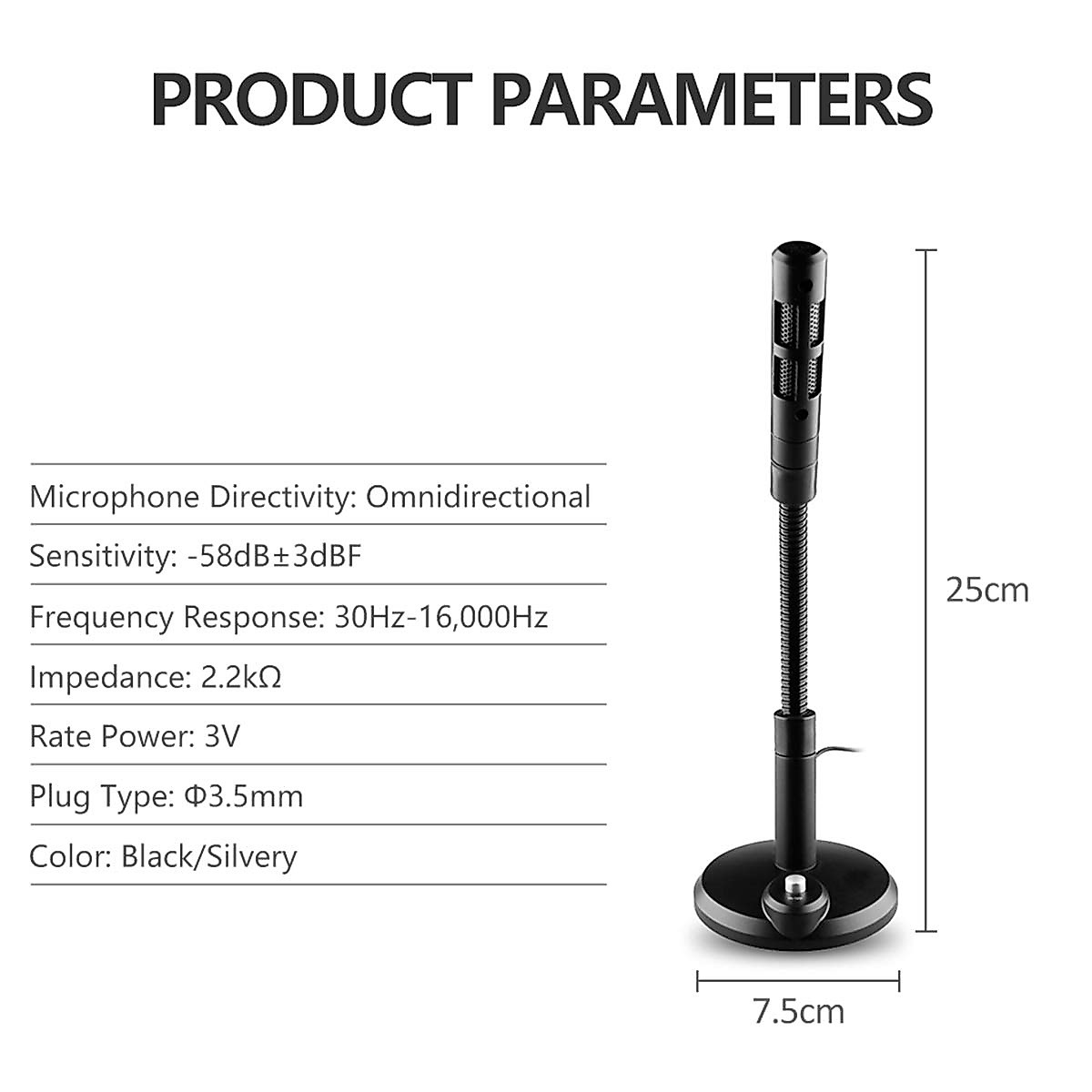 USB Microphone for Computer, Gojiny USB Condenser Microphone 360 Deagree Flexible Goosenecks Microphone for PC Desktop Laptop Meeting Office Recording Podcasting
