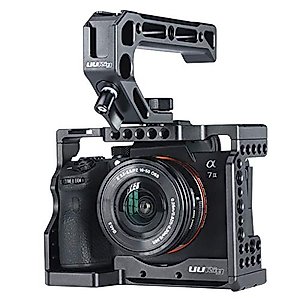 Camera Cage for Sony A7III/A7RIII/M3 Standard Arca-Style Quick Release Plate + Top Handle Grip Accessory Kits for Sony a7iii Series