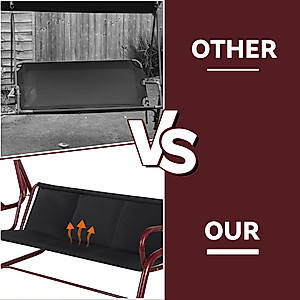 MABOZOO Thicken Outdoor Swing Replacement Fabric, 600D Oxford Porch Patio Swing Cushion Swing Seat Cover, Bench Cushion Replacement for Outdoor Patio Swing (54x20x20inch)