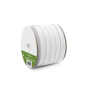 Dritz 9405W Non-Roll Woven Elastic, White, 1/2-Inch by 30-Yard