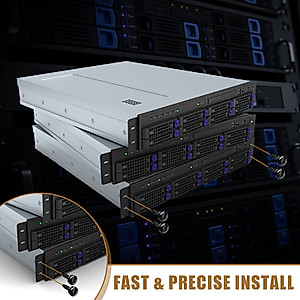 50 Pieces 10/32 Rack Screws 10/32 Rack Mount Screws Stainless Steel Rack Screws Black Server Rack Rail Screws Studio Screws with Nylon Rack Washers for Audio Server Rack Mounts Hardware Rails