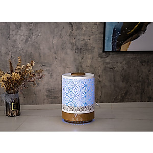 BlueHills 2500 ML Humidifier with Essential Oil Diffuser Combo Aroma Home Décor Design for Large Bed Bath Kids Baby Living Rooms Big Capacity LED Lights Scent Ultrasonic Cool Mist Wood Grain F006