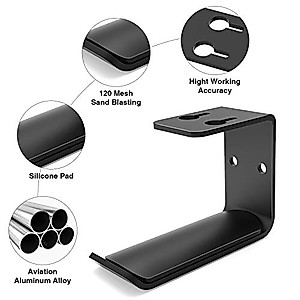 APPHOME 2Pack Headphone Hanger Under Desk Hook Holder Wall Mount, Dual PC Gaming Headset Stand with Cable Clips Organizer Under Table Design, Universal Fit All Headphones