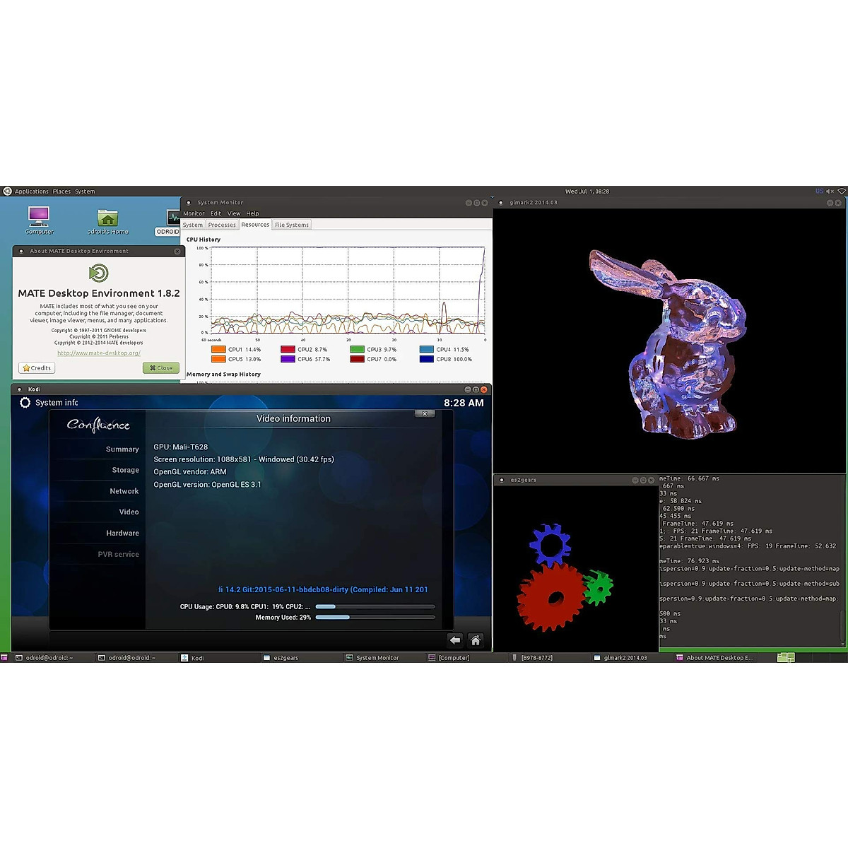 ODROID XU4 with Active Cooler and Power Supply