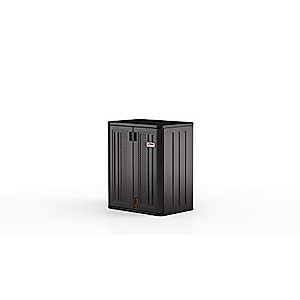 Suncast Commercial 9 Cubic Ft. Heavy-Duty Resin Cabinet with 2 Shelves, Dark Grey