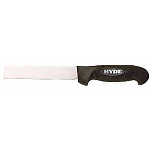 Hyde Tools 60110 6-Inch 15-Gauge Square-Point Knife, Black and Silver