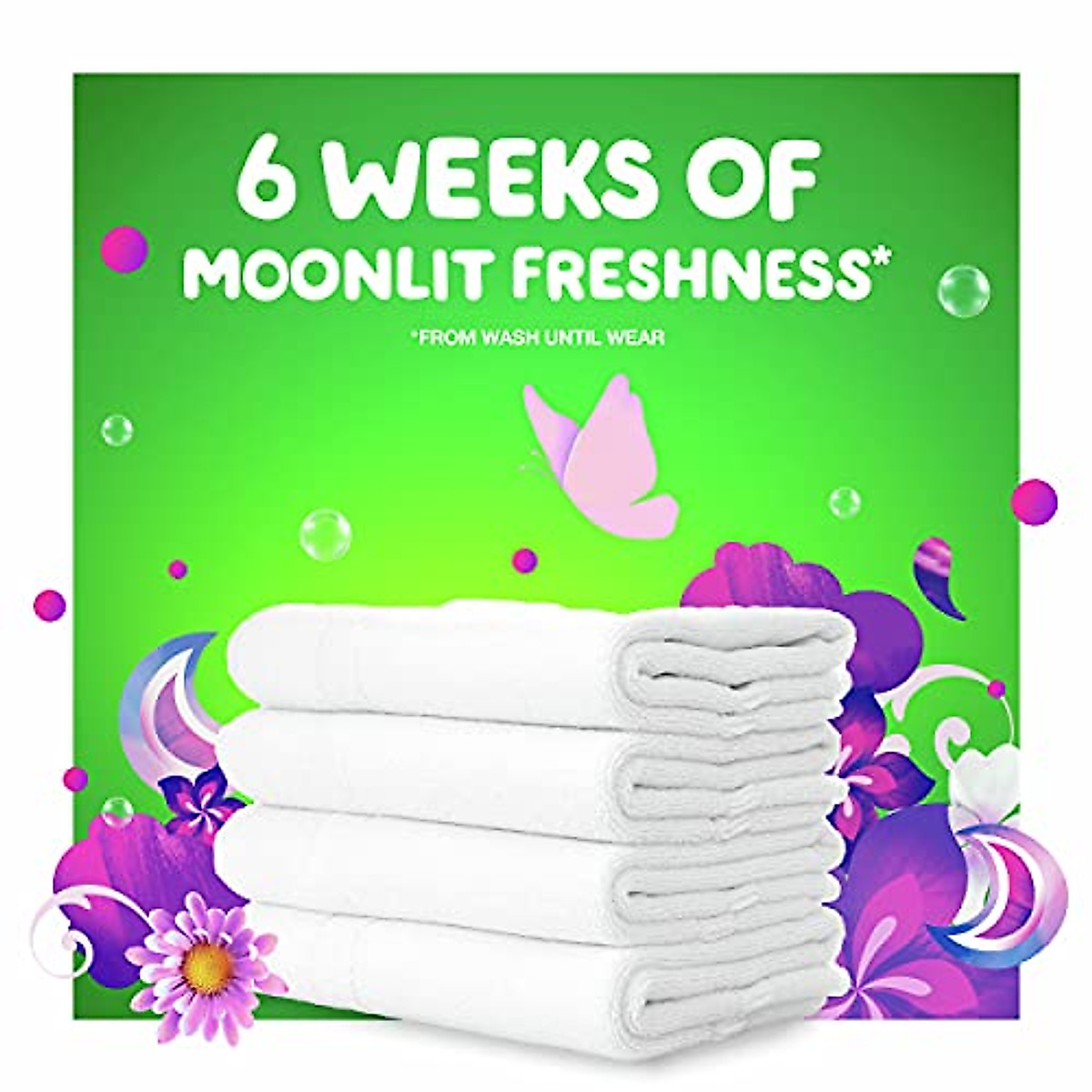 Gain flings! Liquid Laundry Detergent Pacs, Moonlight Breeze, 42 Count