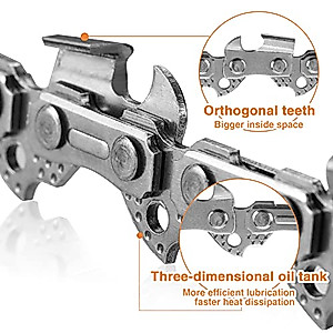 Loggers Art Gens R55 16 Inch Chainsaw Chain .043" Gauge 3/8" LP Pitch 55 Drive Links, Semi Chisel 16 Inch Chain saw Chain fits for Stihl MS170 MS180 MS171, for Oregon 90PX055G Saw & More (3 Pack)